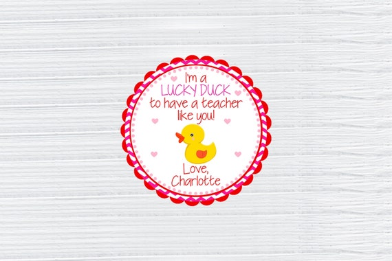 Printable I'm A Lucky Duck To Have A Teacher Like You Valentine's Day ...