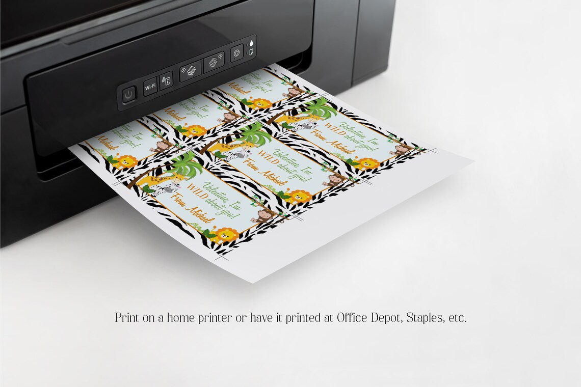 Animal Valentine Animal Crackers Editable Valentine Wild | Etsy