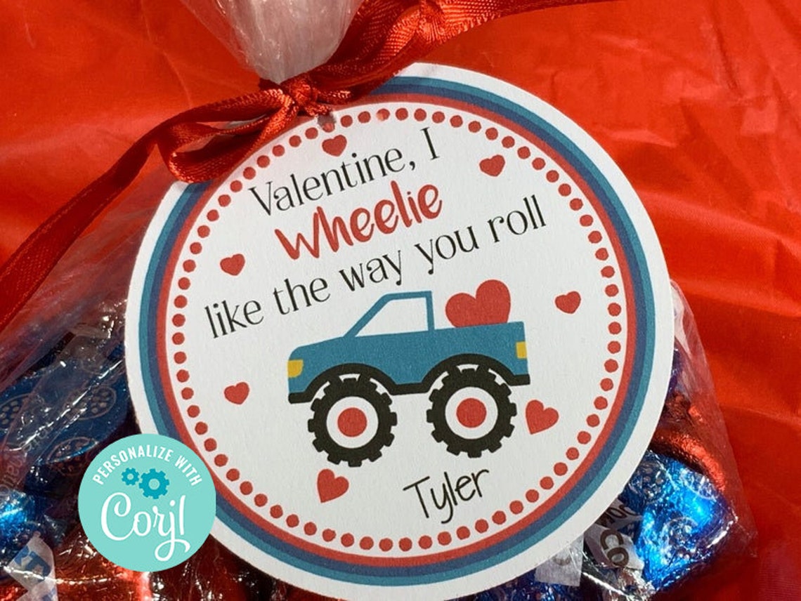 Editable Monster Truck Valentine Printable Valentines I - Etsy