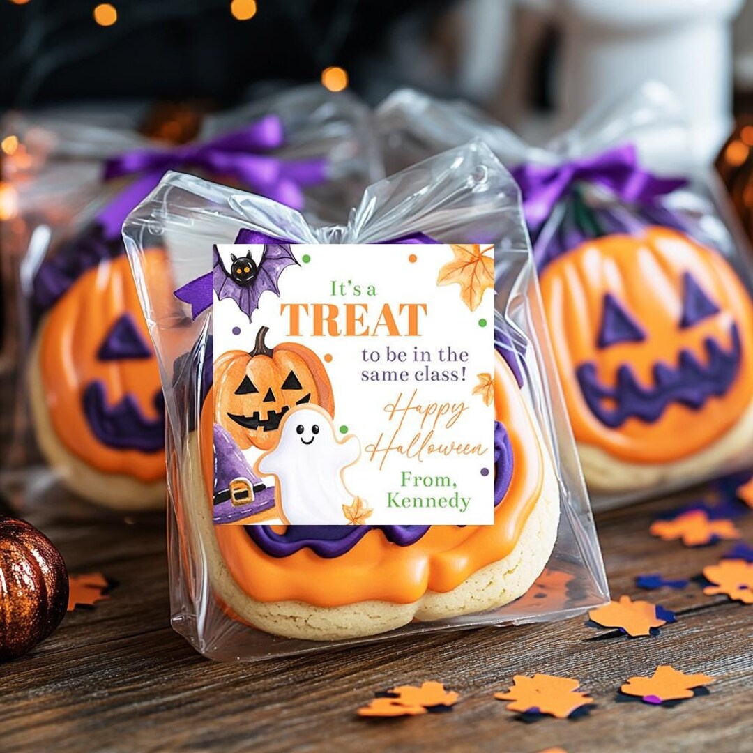 Halloween Treat Tag School Halloween Gift Tag Editable Class Treat Tag ...