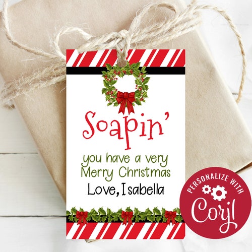 Soap Gift Tag Soapin' You Have A Merry Christmas - Etsy