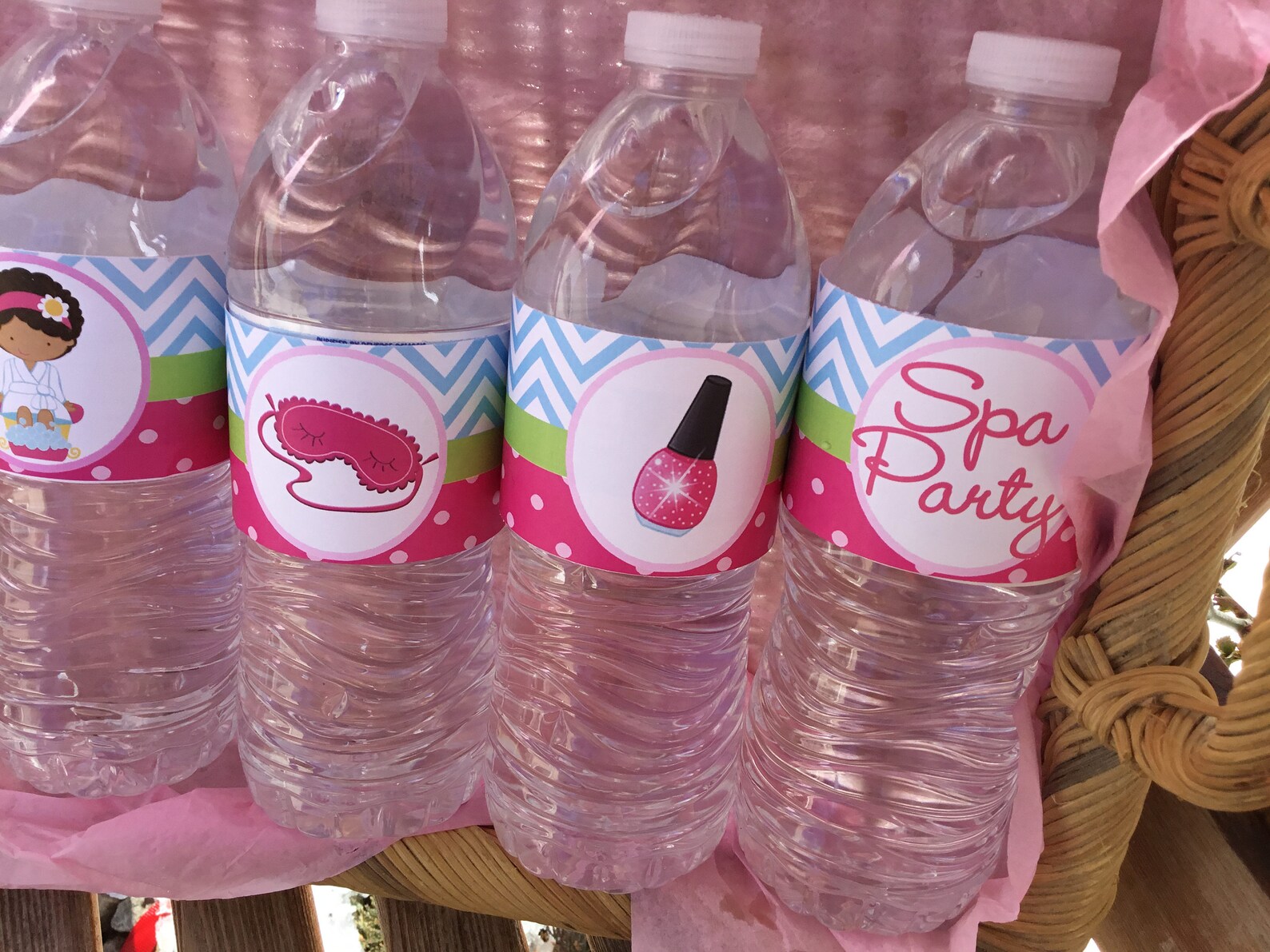 Spa Water Bottle Labels Spa Birthday Party Spa Slumber | Etsy
