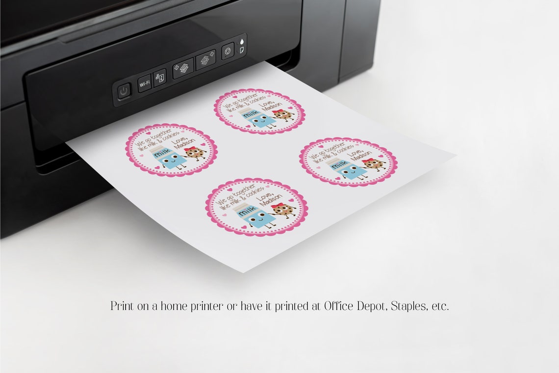 Editable We Go Together Like Milk and Cookies, Printable Valentines ...