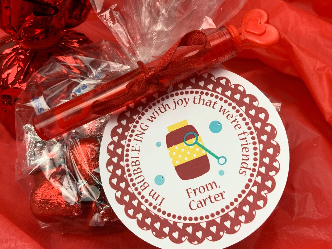 Bubble Valentine, Bubble-ing With Joy, Valentines Tag, Kids Valentines ...