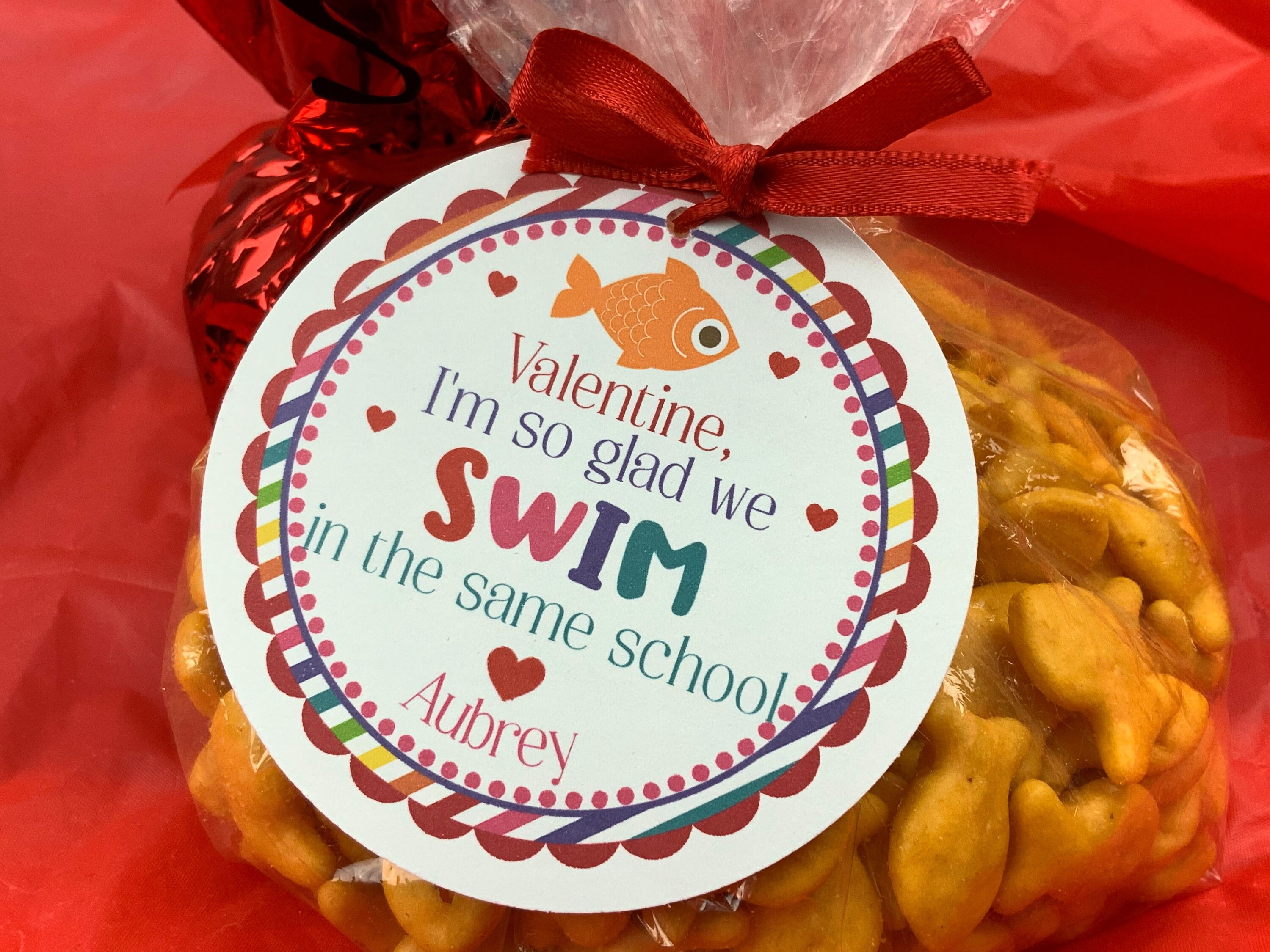 Goldfish Valentine I'm so Glad We Swim in the Same - Etsy