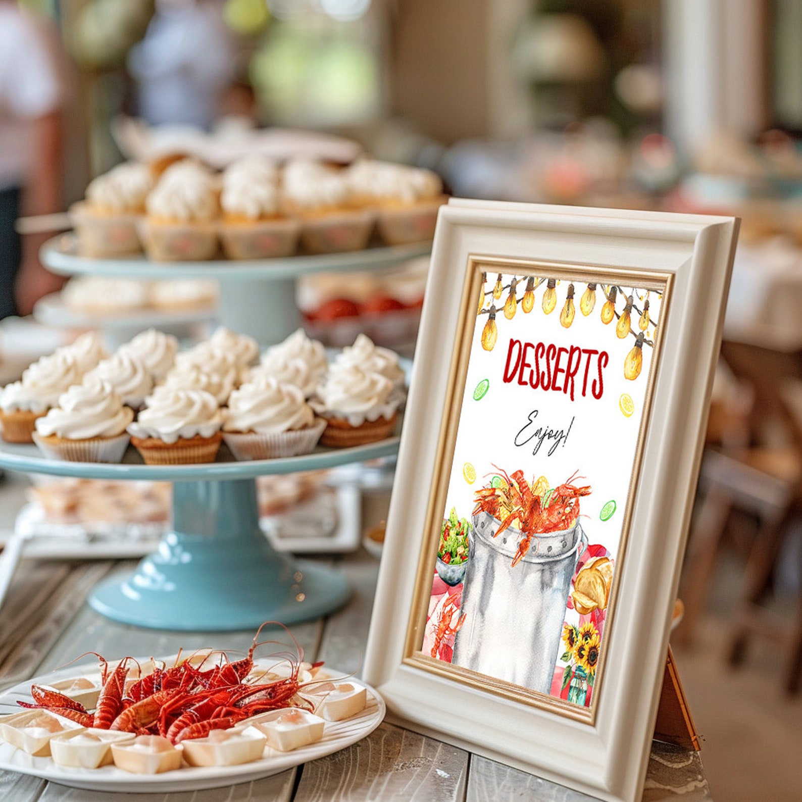 Crawfish Dessert Bar Sign, Crawfish Boil Dessert Table, Instant ...