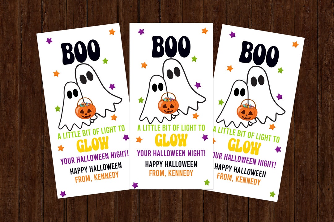 Printable A Little Bit of Light to Glow Your Halloween Night Editable ...