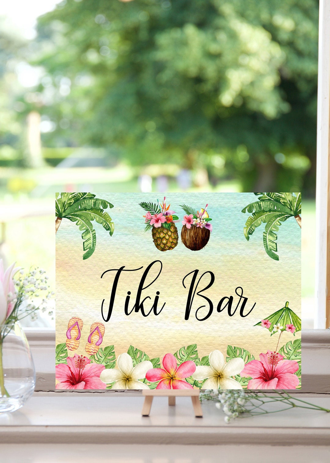 Tiki Bar, Bar Sign, Luau Party, Luau Birthday, Luau Party Decorations ...