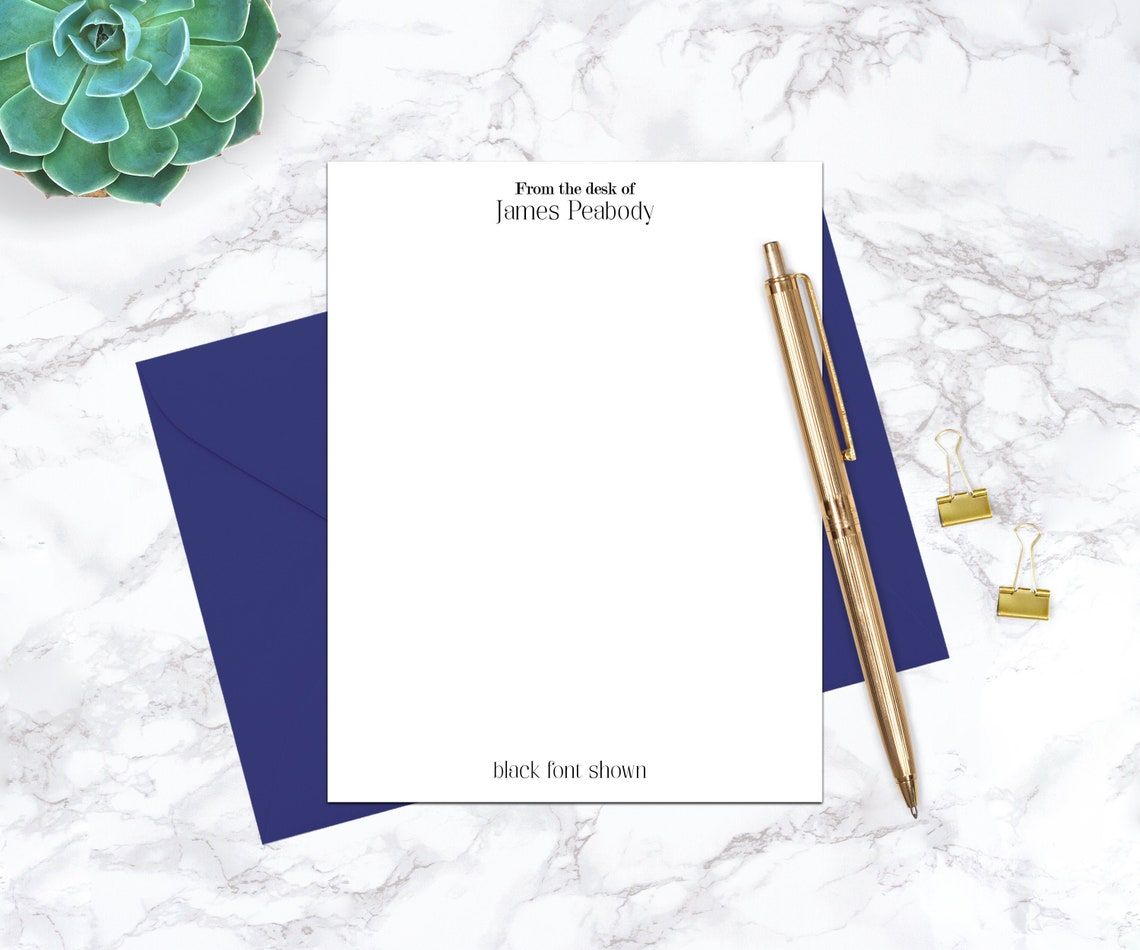 From the Desk of Stationary Personalized Note Cards | Etsy