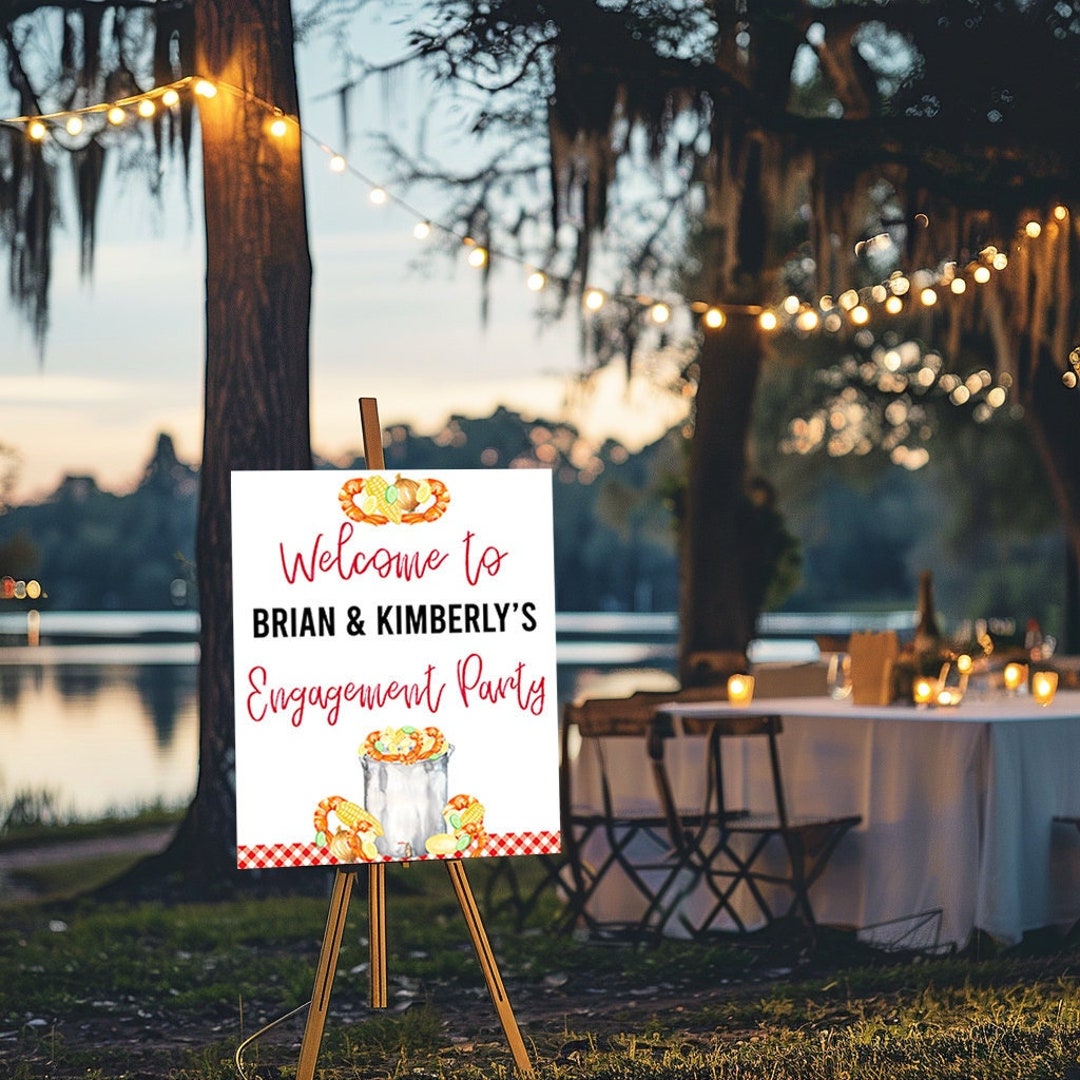 Shrimp Boil Welcome Sign Template Editable 16x20 and 11x14 Printable ...