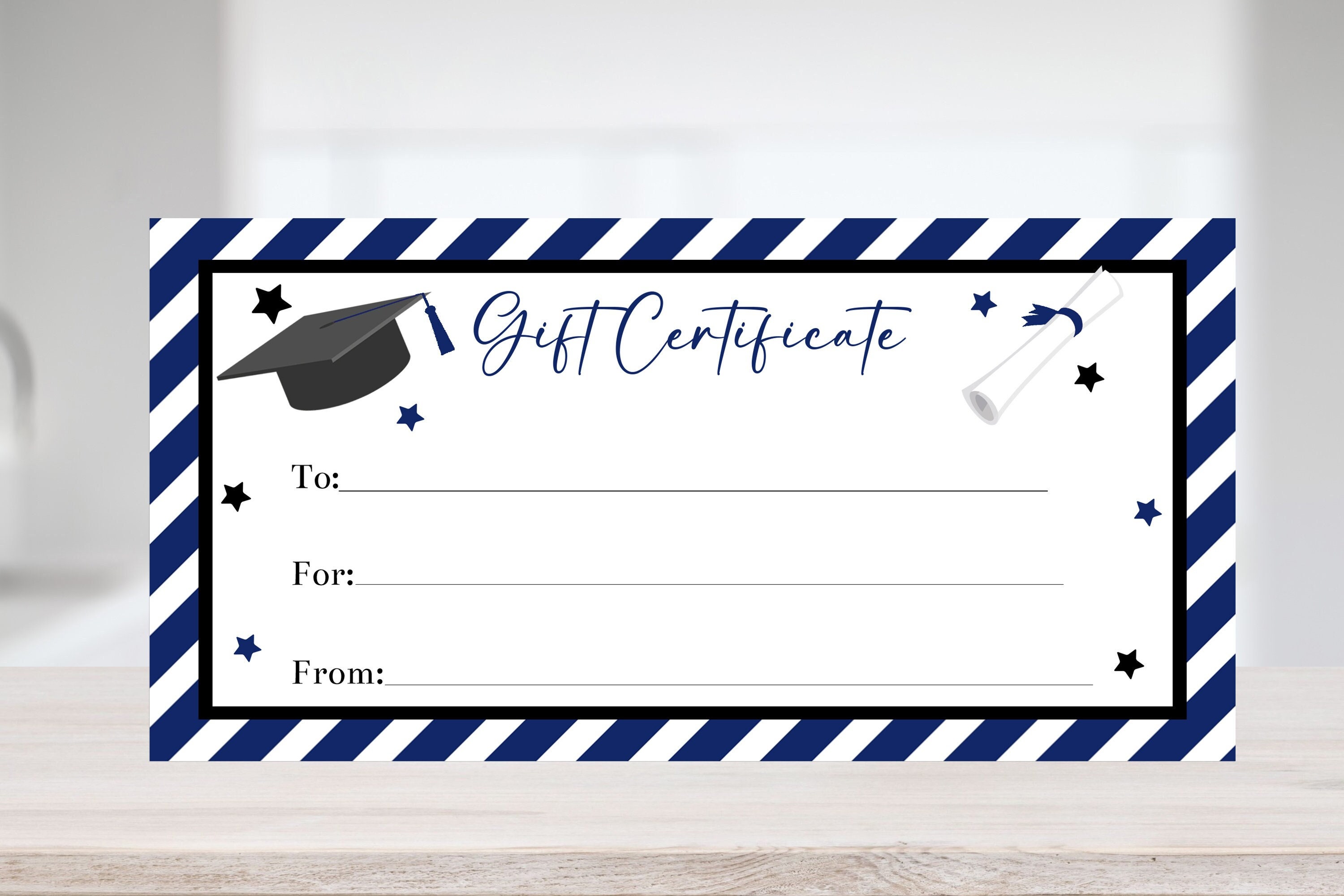 Graduation Gift Certificate Template Free