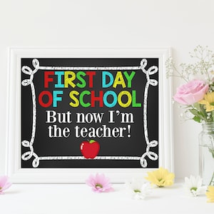 Teacher Sign, Teacher First Day of School, New Teacher, Back to School ...