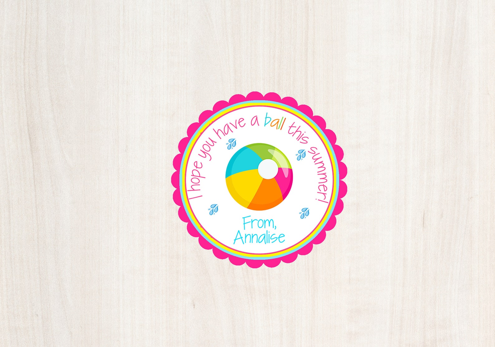 Printable Have a Ball Favor Tag Summer Tags School Tag End - Etsy
