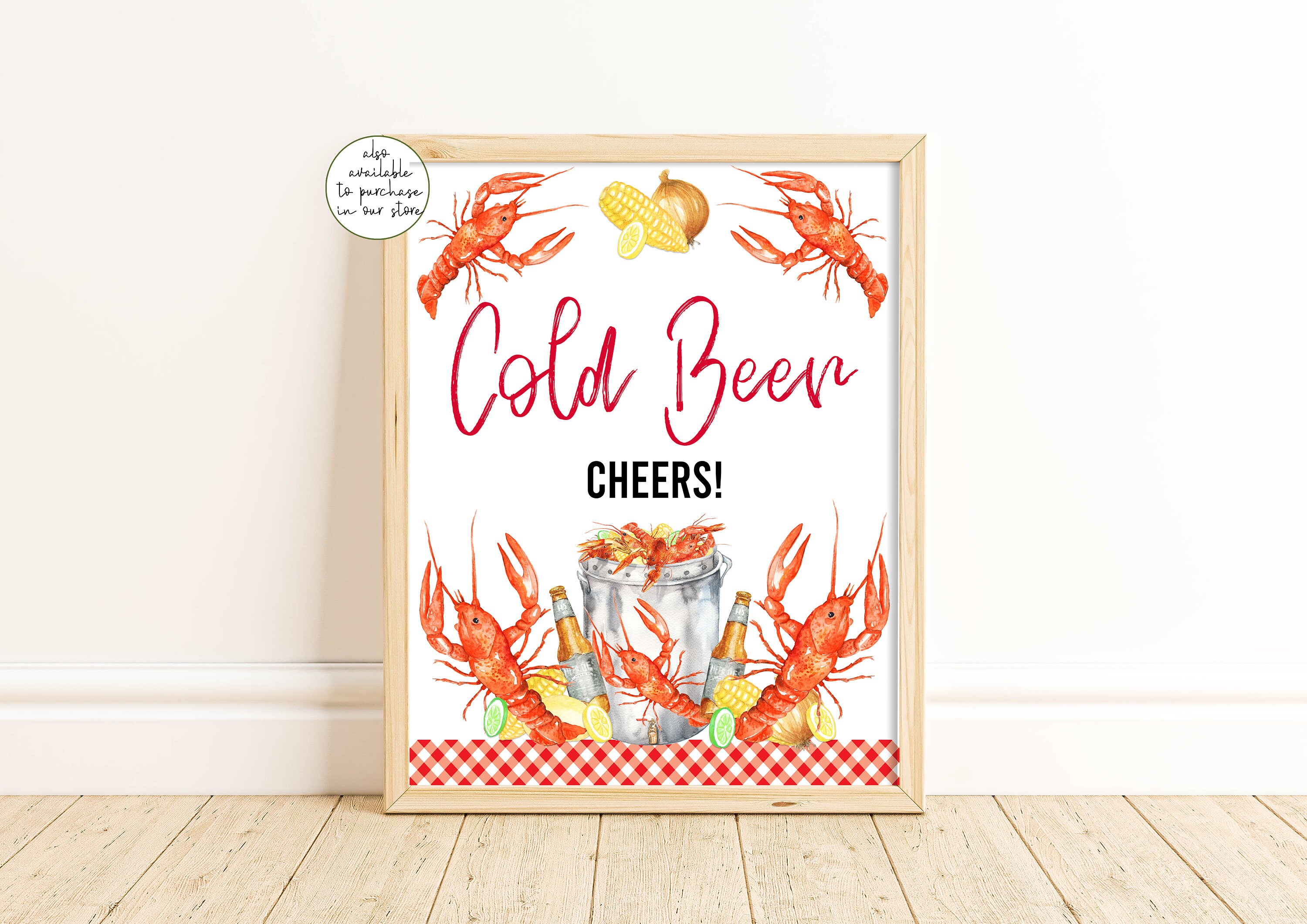 Printable Crawfish Bar Menu Sign Drinks Sign Crawfish Boil | Etsy