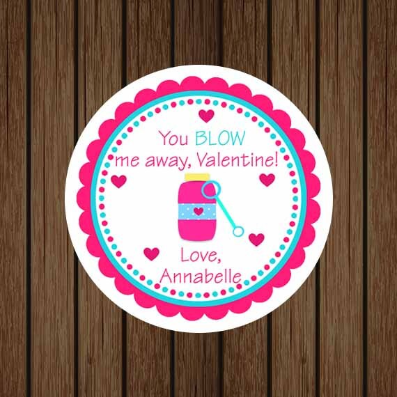 You Blow Me Away / Valentine Tag / Bubble Valentine Tag / | Etsy