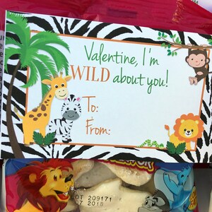 Animal Crackers, Valentine, Animal Valentine, Wild About You, Valentine ...