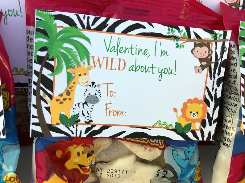 Animal Crackers, Valentine, Animal Valentine, Wild About You, Valentine ...