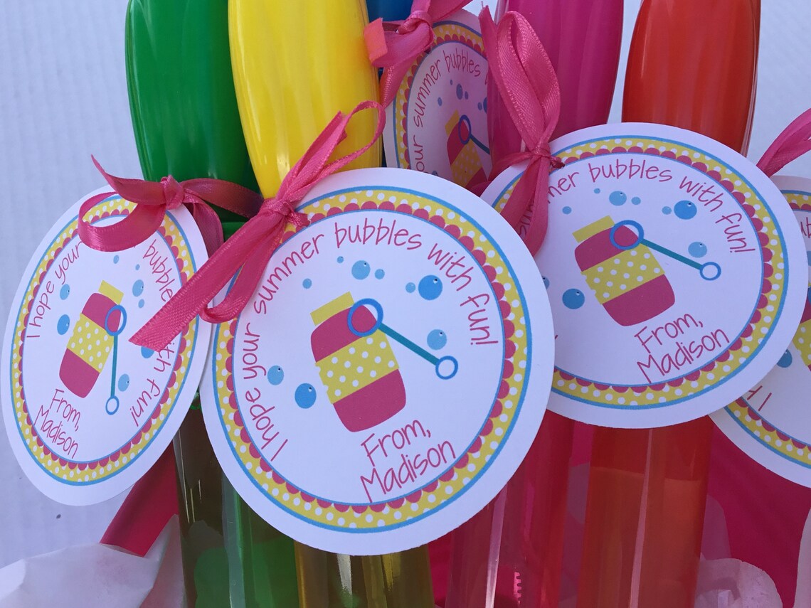 Printable End of Year Bubble Tags Summer Vacation Bubble - Etsy