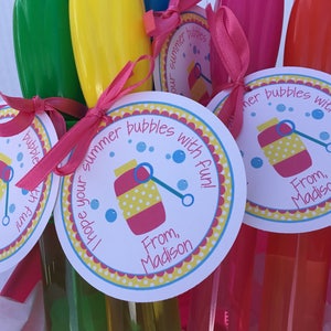 Printable End of Year Bubble Tags, Summer Vacation, Bubble Favor Tag ...