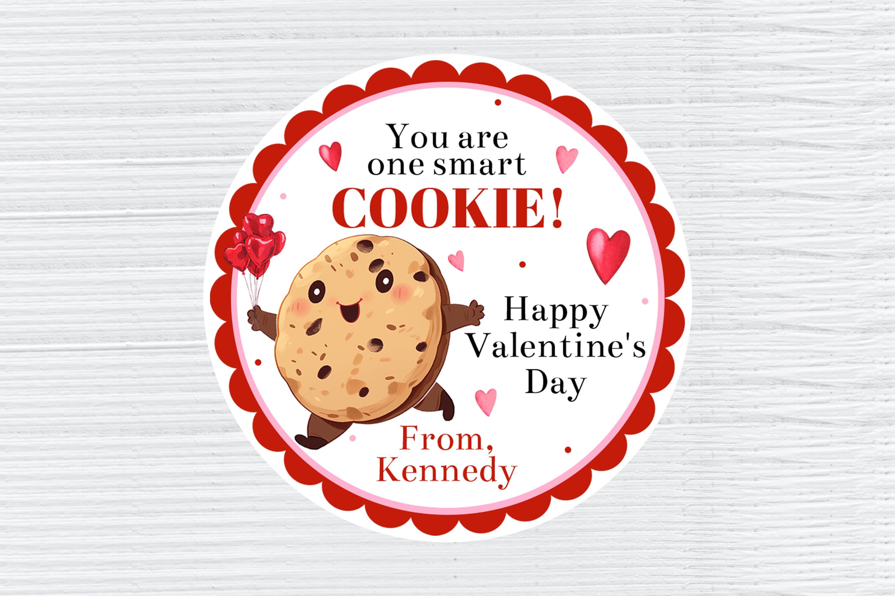 You Are One Smart Cookie Valentine Tag, Kids Cookie Valentines for ...
