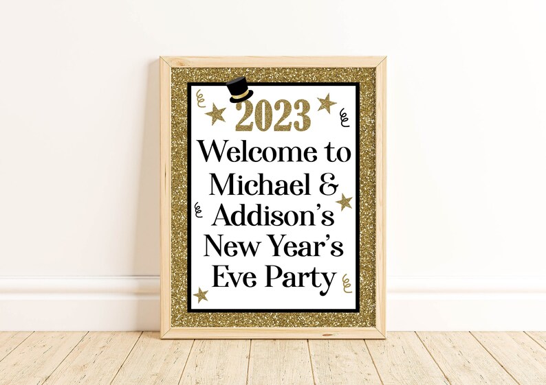 Editable Welcome Sign New Year's Eve Party 2023 Party - Etsy