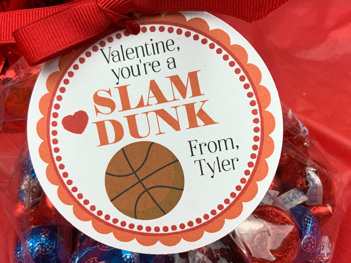 Basketball Valentines, Slam Dunk Valentine, Sports Valentines, Boy ...