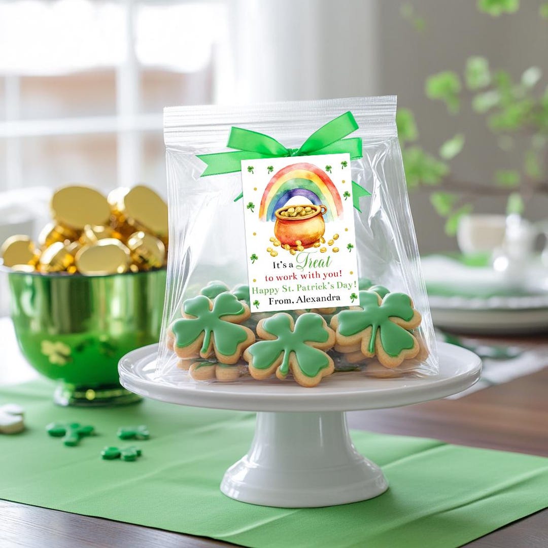 Editable St Patrick's Day Coworker Tag, Printable It's a Treat to Work ...