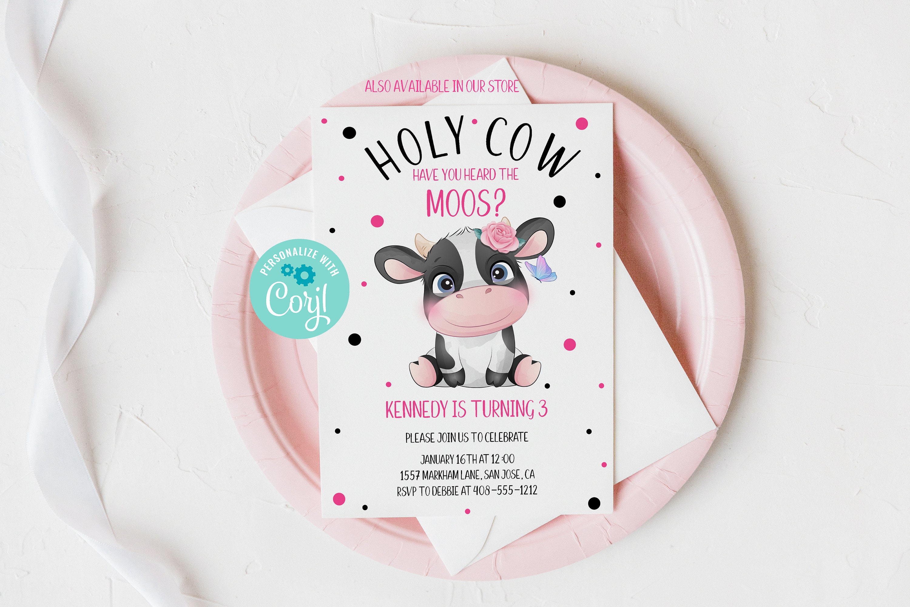 Editable Cow Candy Bar Wrapper Cow Birthday Party Favors | Etsy
