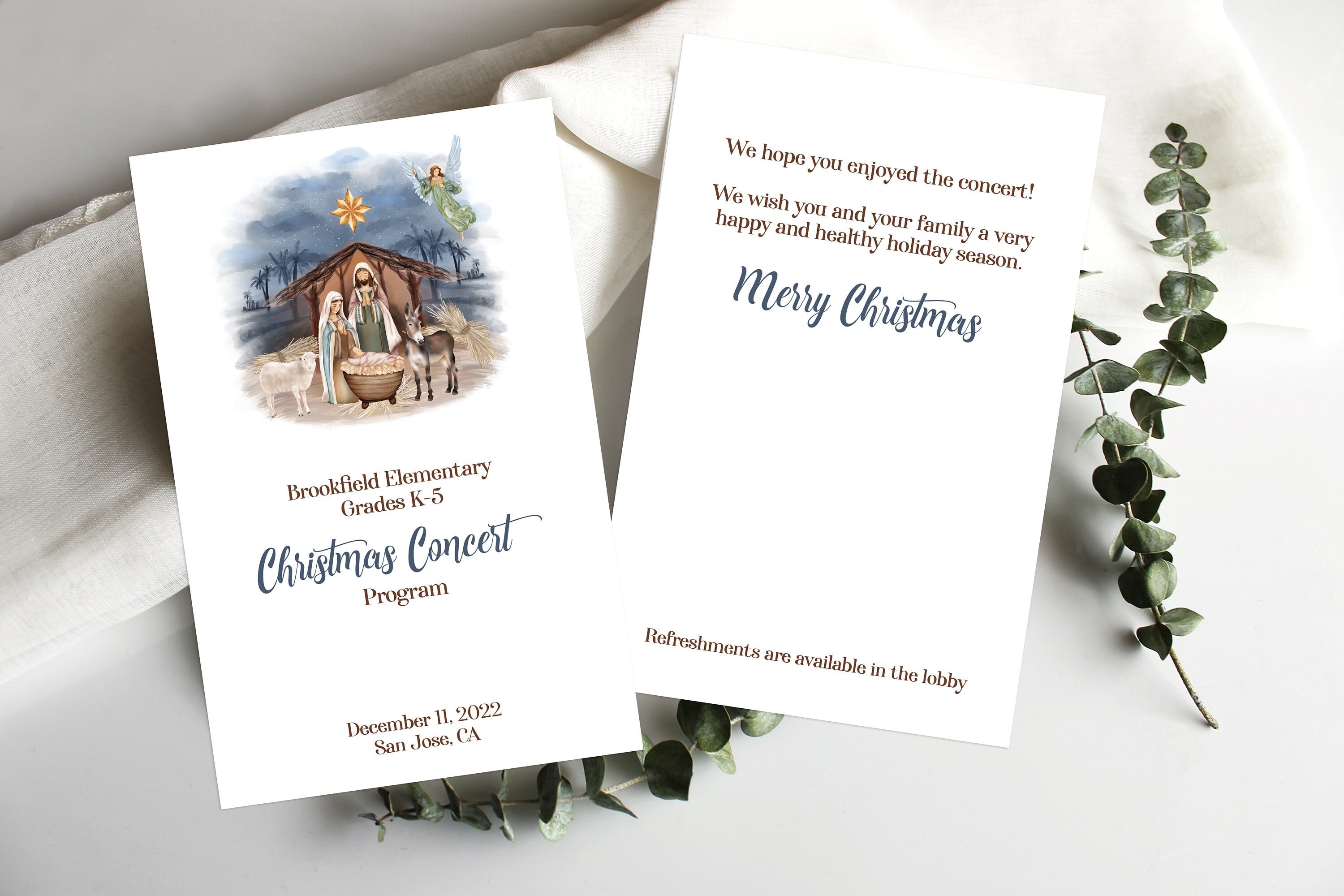 Wedding Program Paper Template - Etsy