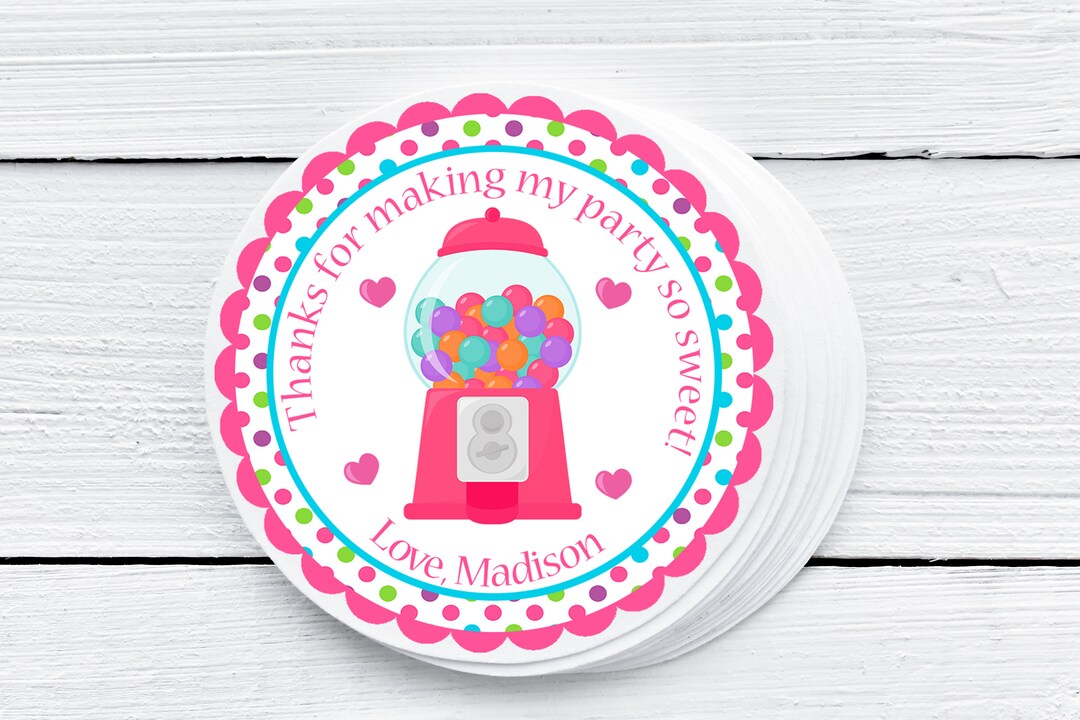 Printable Candy Favor Tag Birthday Favor Tag Thank for - Etsy