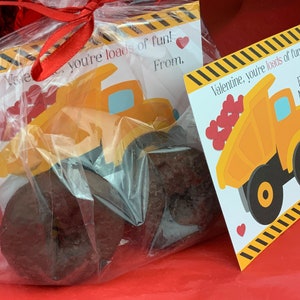 Editable Dump Truck Valentines, Printable Valentines, Construction ...