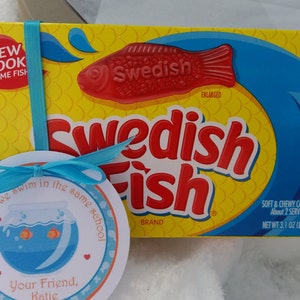 Goldfish Valentine, Swim in the Same School, Fish Valentine's Tag ...