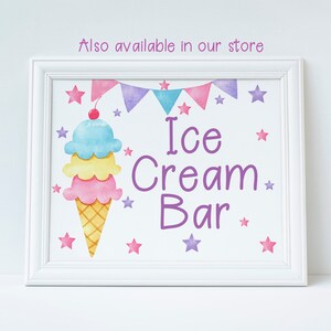 Editable Ice Cream Party Welcome Sign, Ice Cream Social, Printable Sign ...