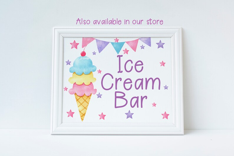 Editable Ice Cream Party Welcome Sign Ice Cream Social - Etsy