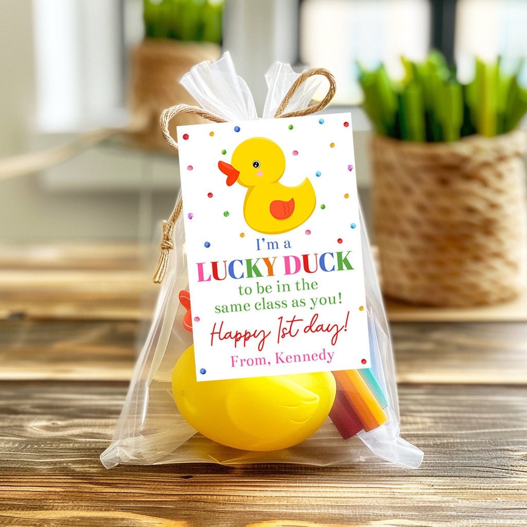 I'm A Lucky Duck to Be in the Same Class as You, Editable Back to ...