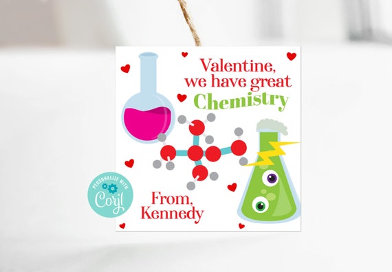 Editable We Have Great Chemistry Printable Science Valentines For Kids ...
