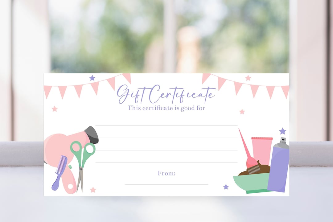 Editable Hair Salon Gift Certificate Voucher Template Beauty Salon ...