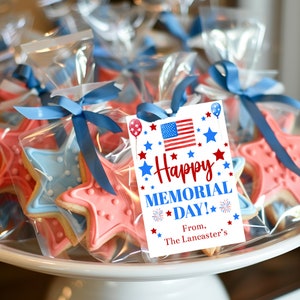 Editable Memorial Day Weekend Favor Tag Template, Memorial Weekend Gift ...