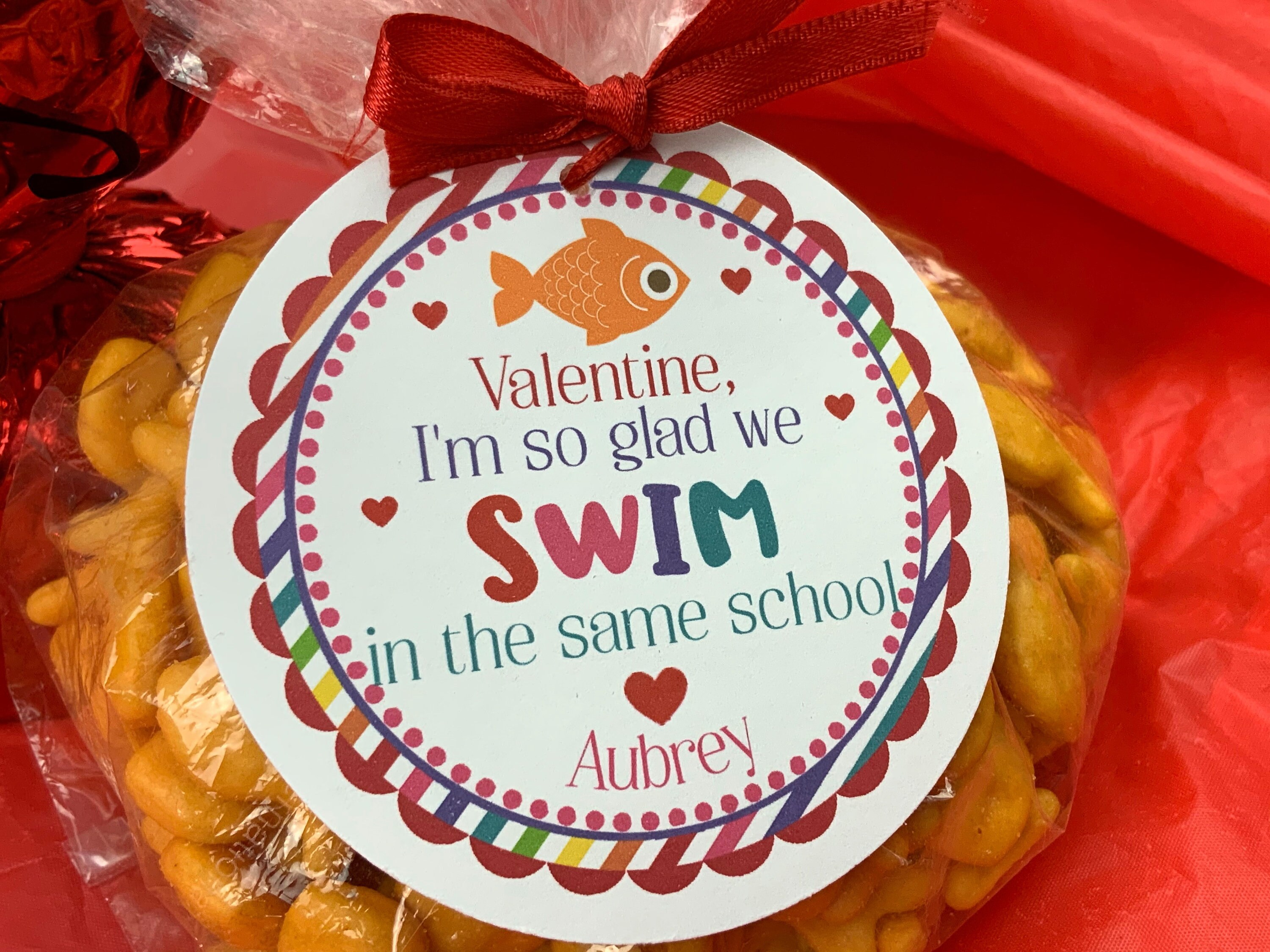 Goldfish Valentine I'm so Glad We Swim in the Same - Etsy