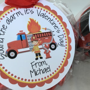 Editable Fireman Valentine, Fire Truck Valentine, Printable Valentines ...