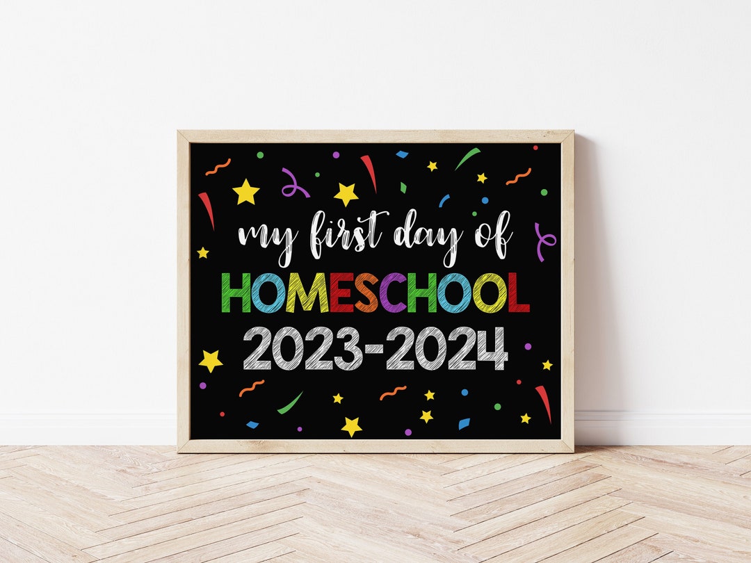 First Day of Homeschool Sign Back to School Sign Homeschooling - Etsy