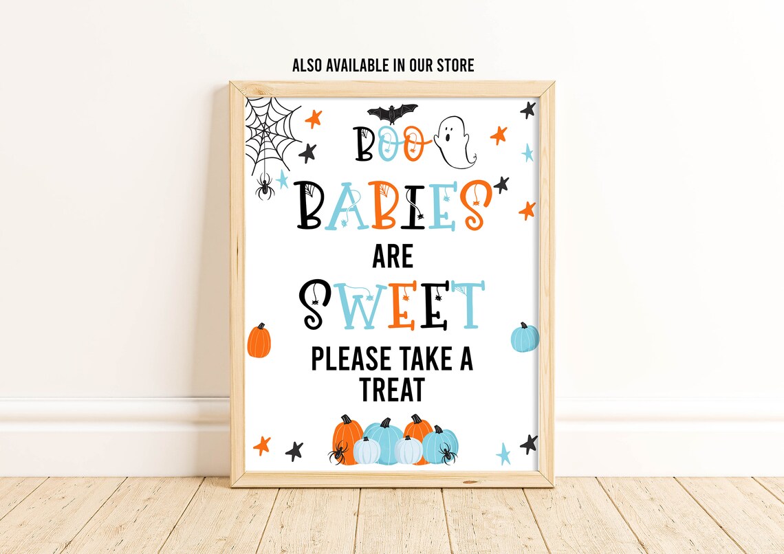 Printable Treat Sign Halloween Birthday Party Halloween Baby - Etsy