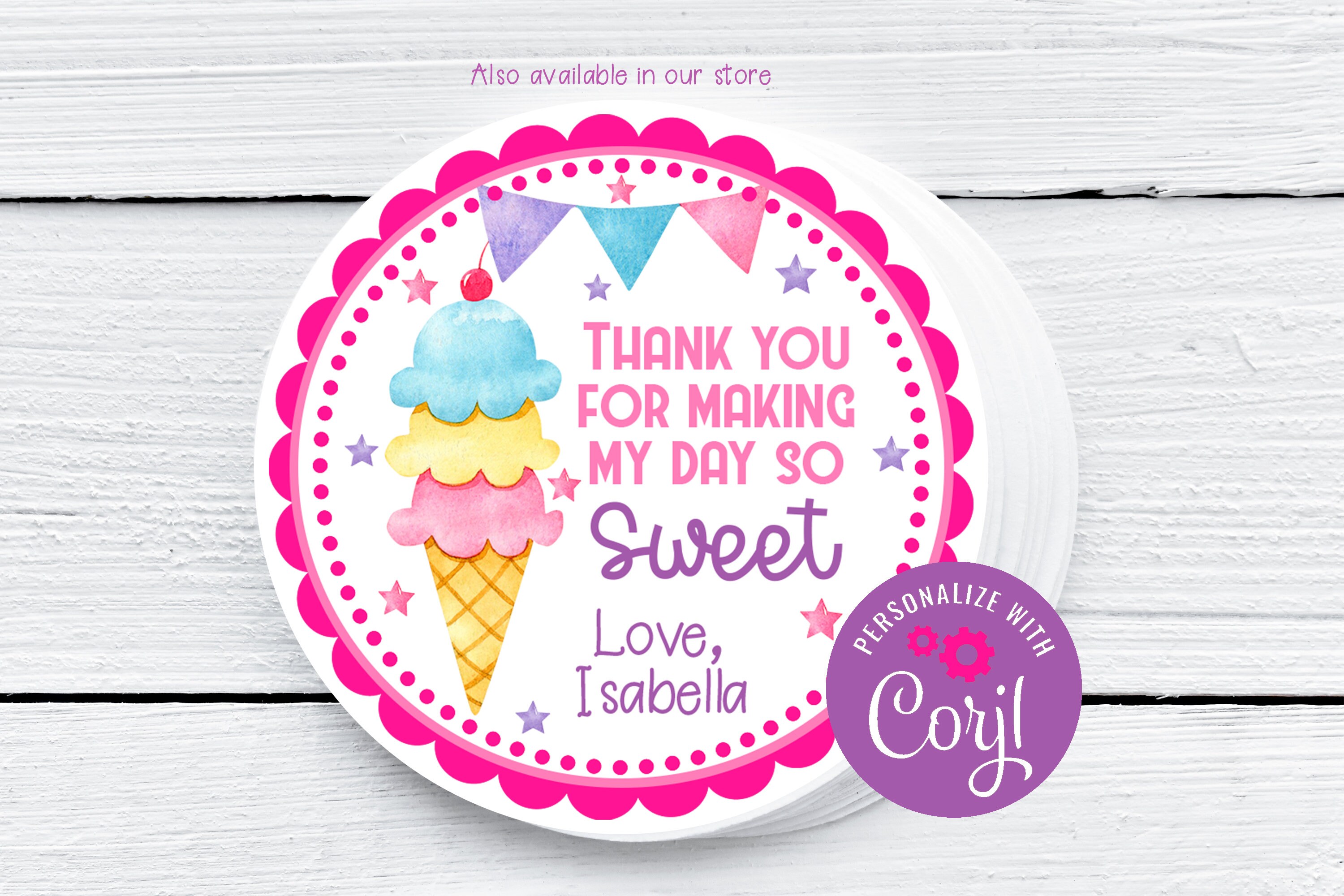 Sundae Funday Sign, Ice Cream Bar Sign, Ice Cream Birthday Party ...