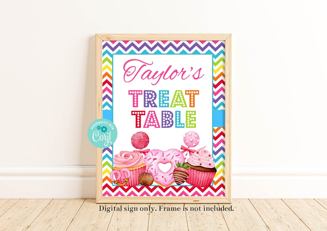 Treat Table Sign, Treats Sign, Candy Table Sign, Candy Party, Candy ...