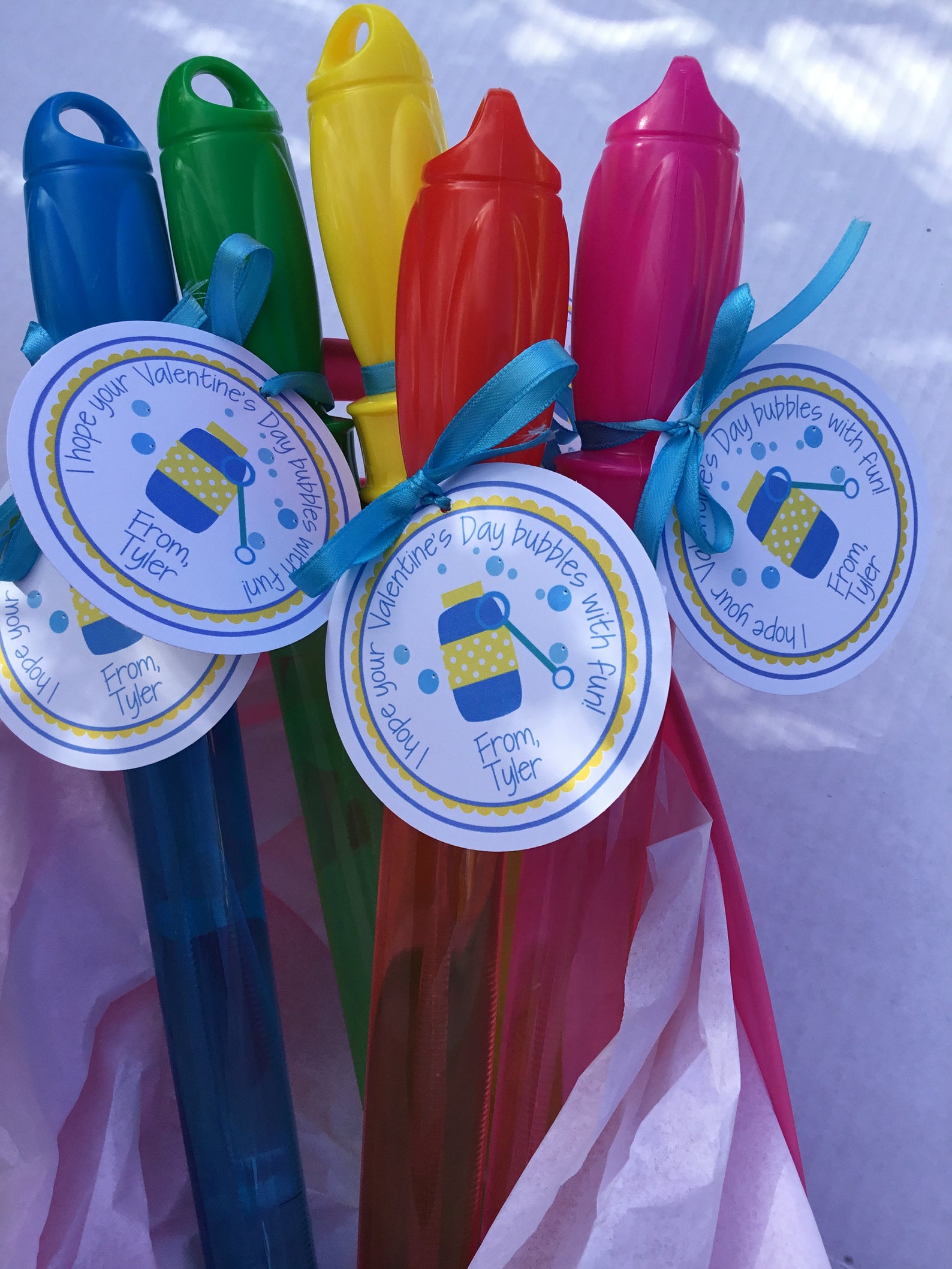 Bubble Favor Tag Valentine's Day Bubble Valentine | Etsy