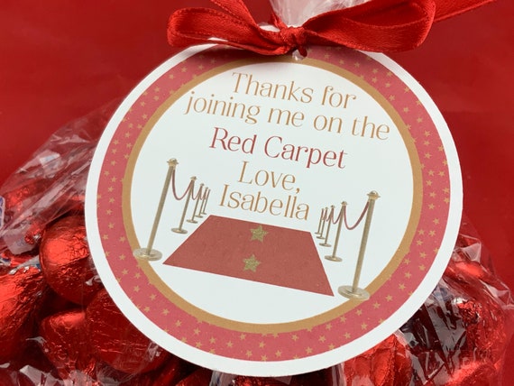 Printable tags, Red Carpet Favor Tag, Movie Birthday Favor Tag, Movie ...