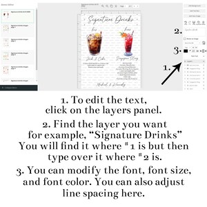 Editable Signature Drinks Sign Template, Printable Cocktails Sign ...