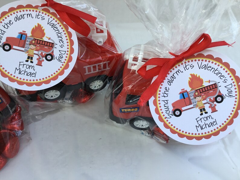 Editable Fireman Valentine, Fire Truck Valentine, Printable Valentines ...