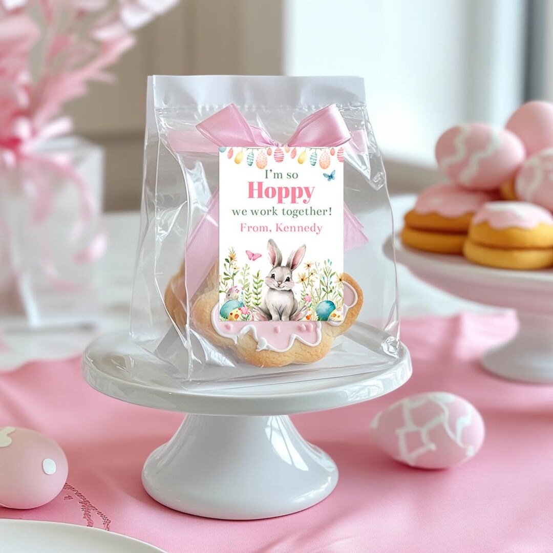 Editable I'm so Hoppy We Work Together Easter Tag, Printable Coworker ...