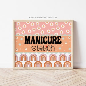 Retro Pedicure Station Sign Printable Pedicure Sign Spa - Etsy